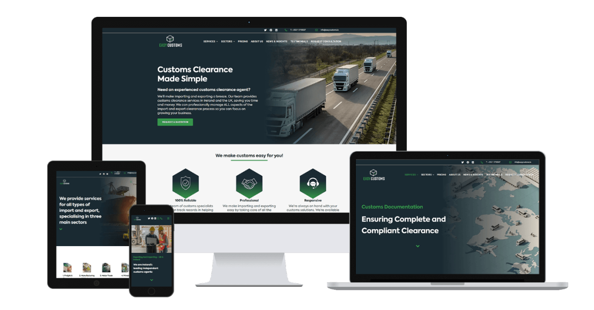 Easy Customs Website | Our Work